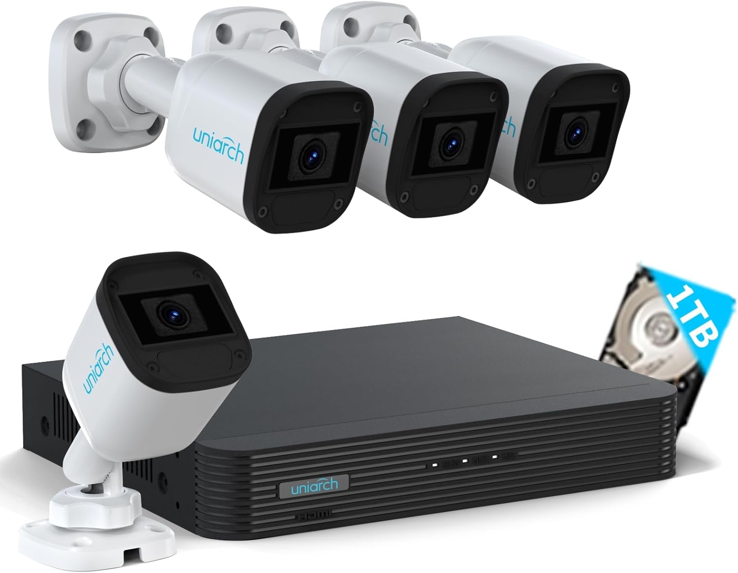 Amazon.com : uniarch 8CH Wired Security Camera System with Human ...