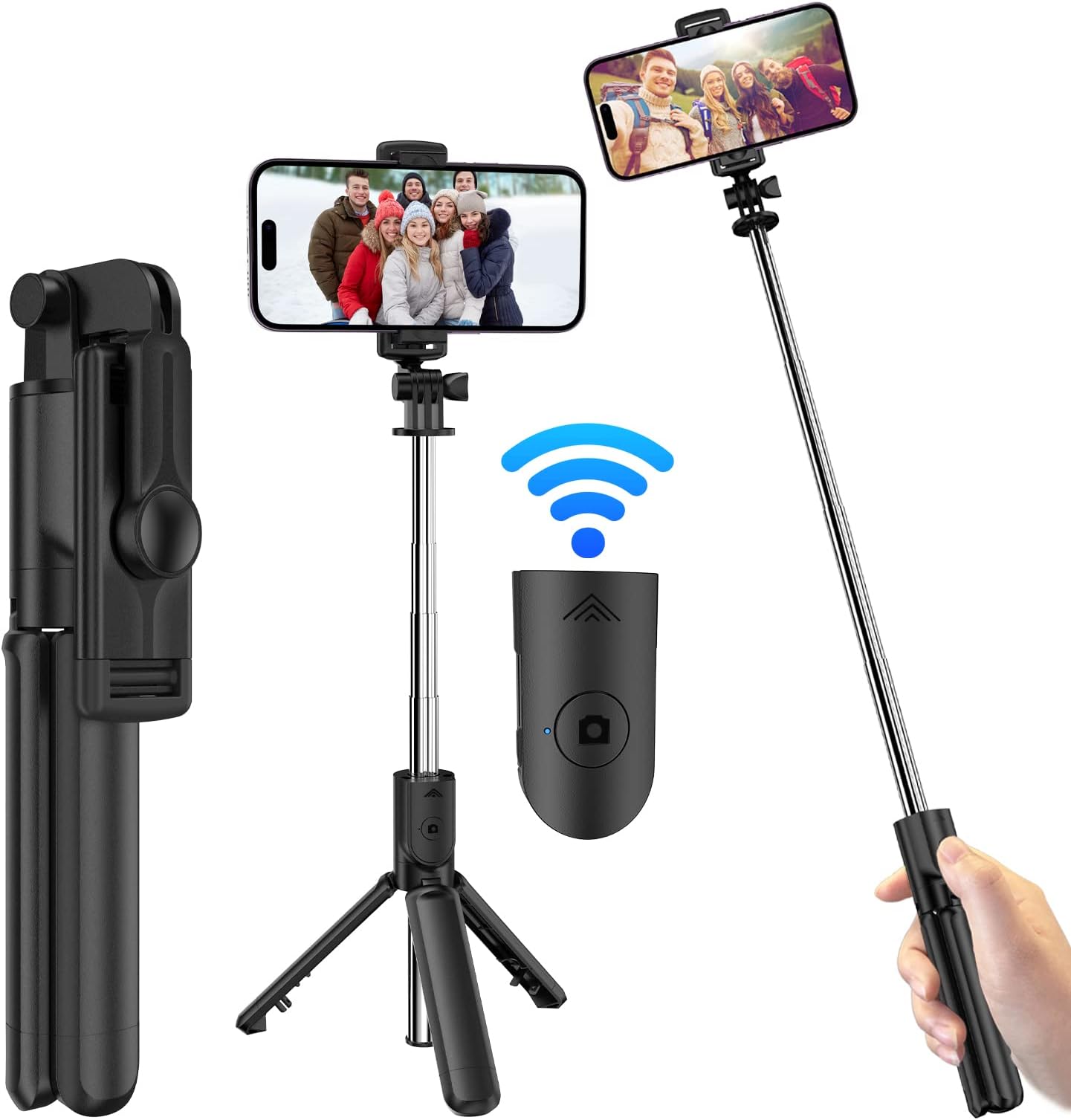 Amazon.com: SelfieShow Selfie Stick, Extendable Selfie Stick Tripod ...