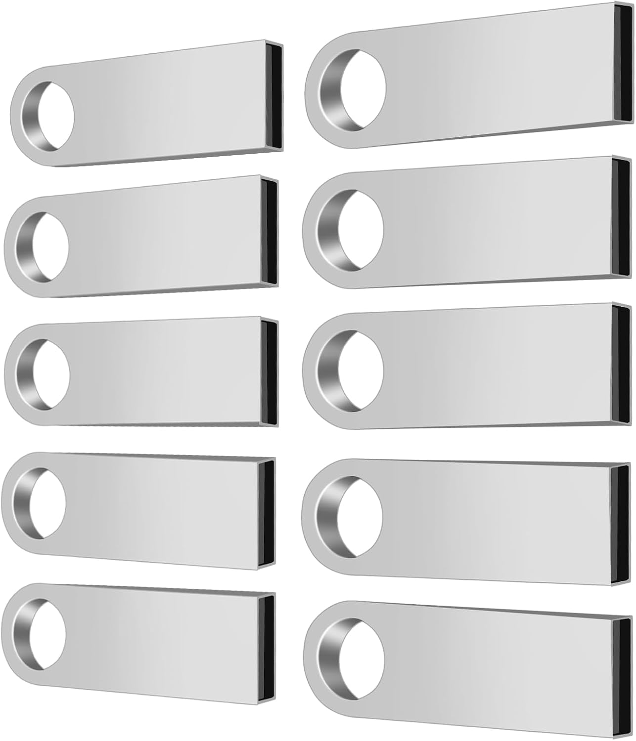 Amazon.com: kaiqiang 10-Pack Silver Metal USB Flash Drives High-Speed ...