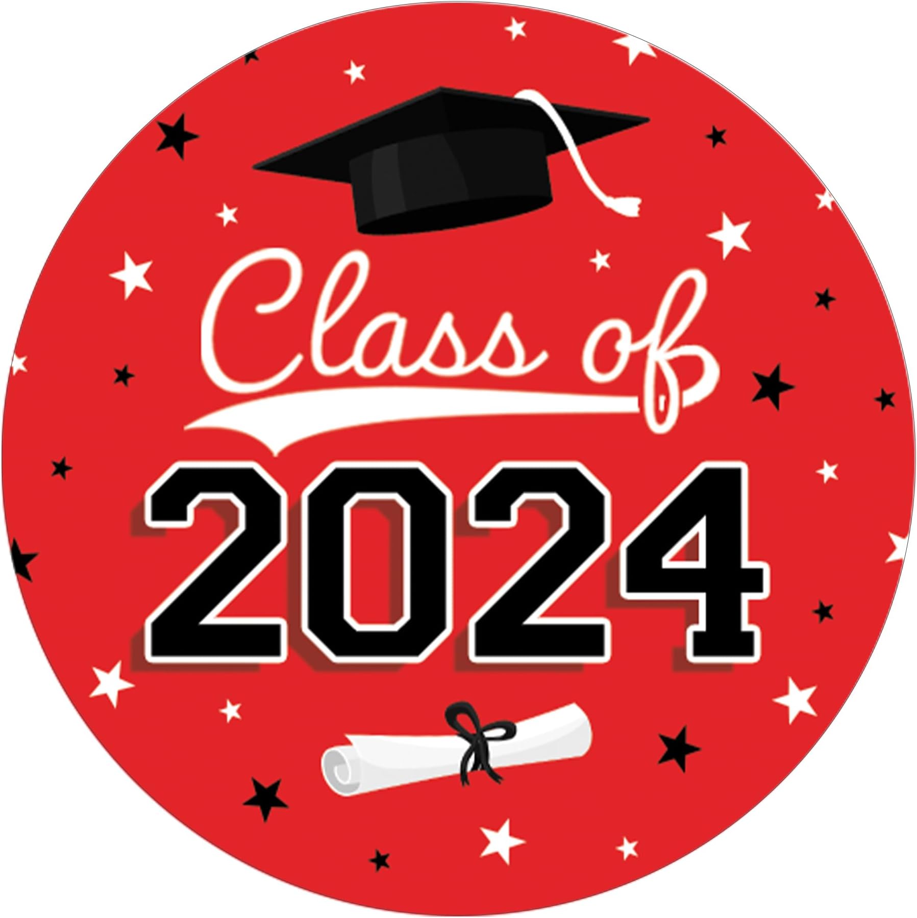 Amazon.com : 48 Class of 2024 Envelope Seals Labels Stickers 1.2" Round ...