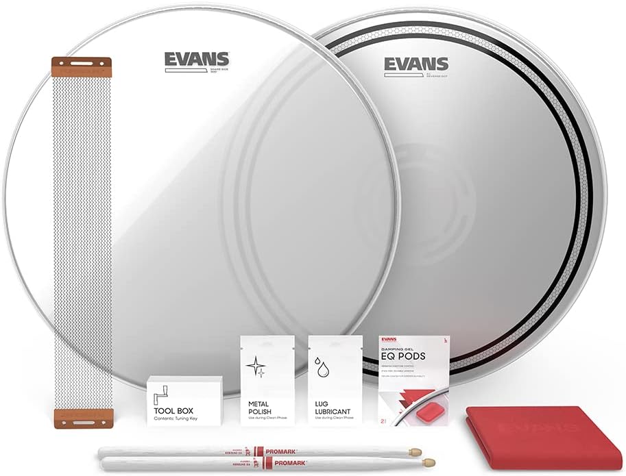 Evans G2 Clear Rock Pack (10", 12", 16") with 14" HD Dry Snare Batter ...