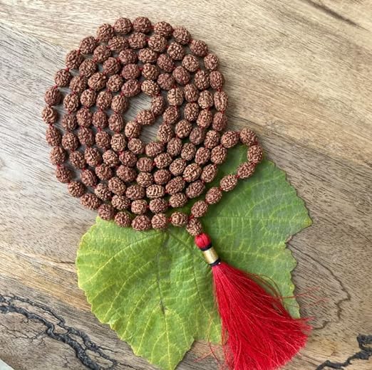 Real Earth Gems Genuine 108 Beads 8 Mukhi Rudraksha Mala Original ...