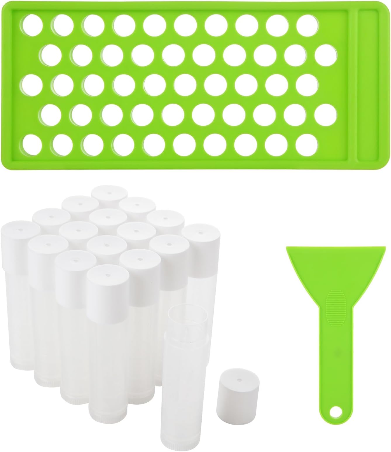 Amazon.com : Lip Balm Tubes with Filling Tray and Spatula, 100PCS 5ml ...