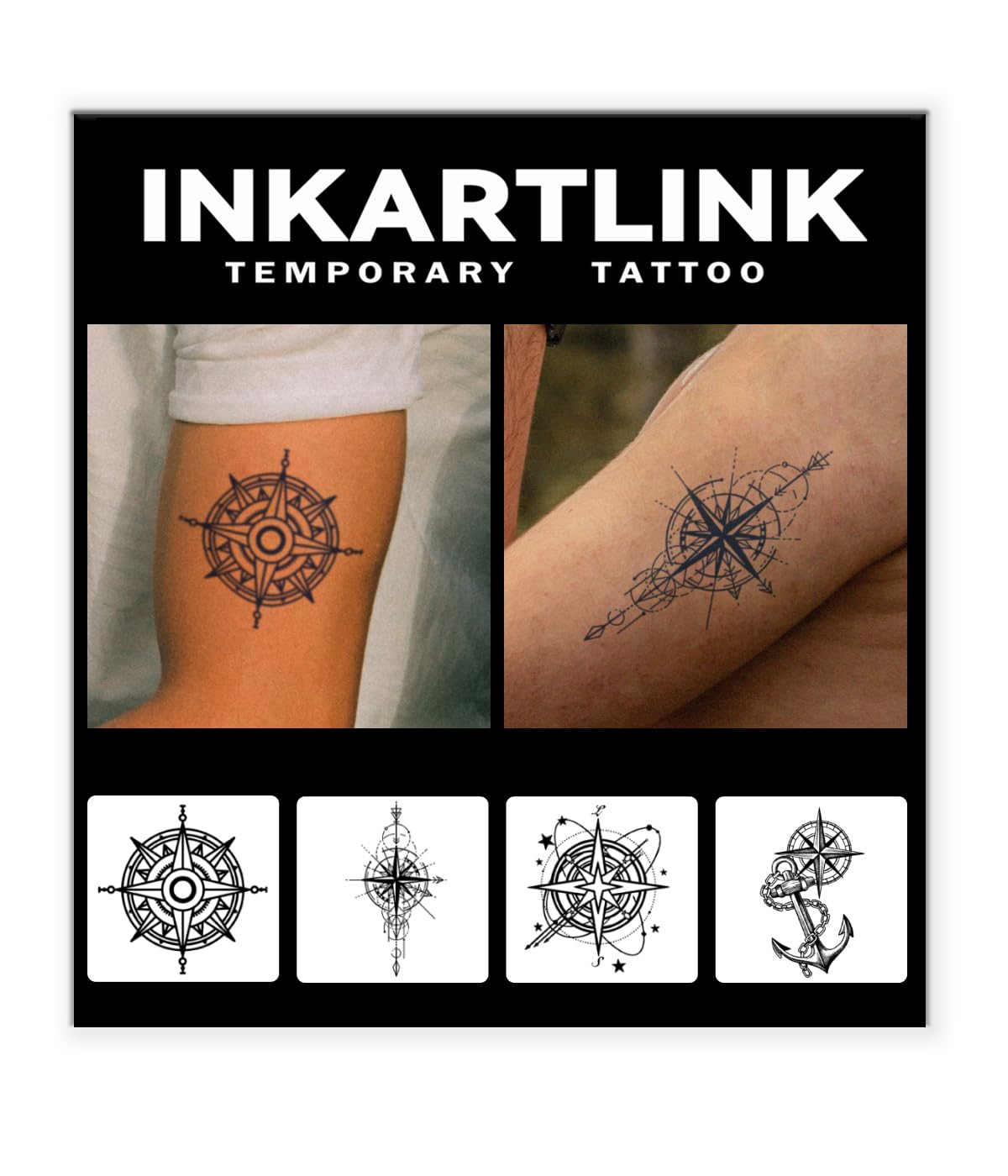Amazon.com : INKARTLINK Tattoo Tech, 4 Sheets Semi Permanent Tattoo, Adult Art Design Temporary ...