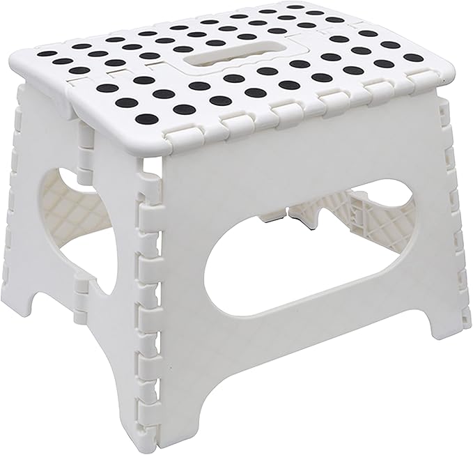 ZYBUX - 11" Folding Step Stool | Lightweight Plastic - Foldable Step ...