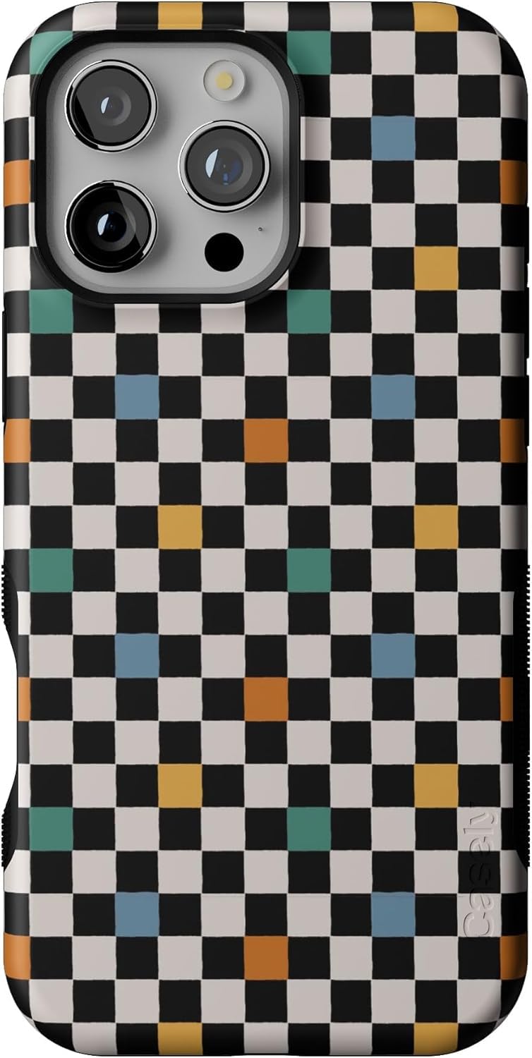 Amazon.com: Casely iPhone 16 Pro Case | Old Skool | Retro Checkerboard Case | Compatible with ...