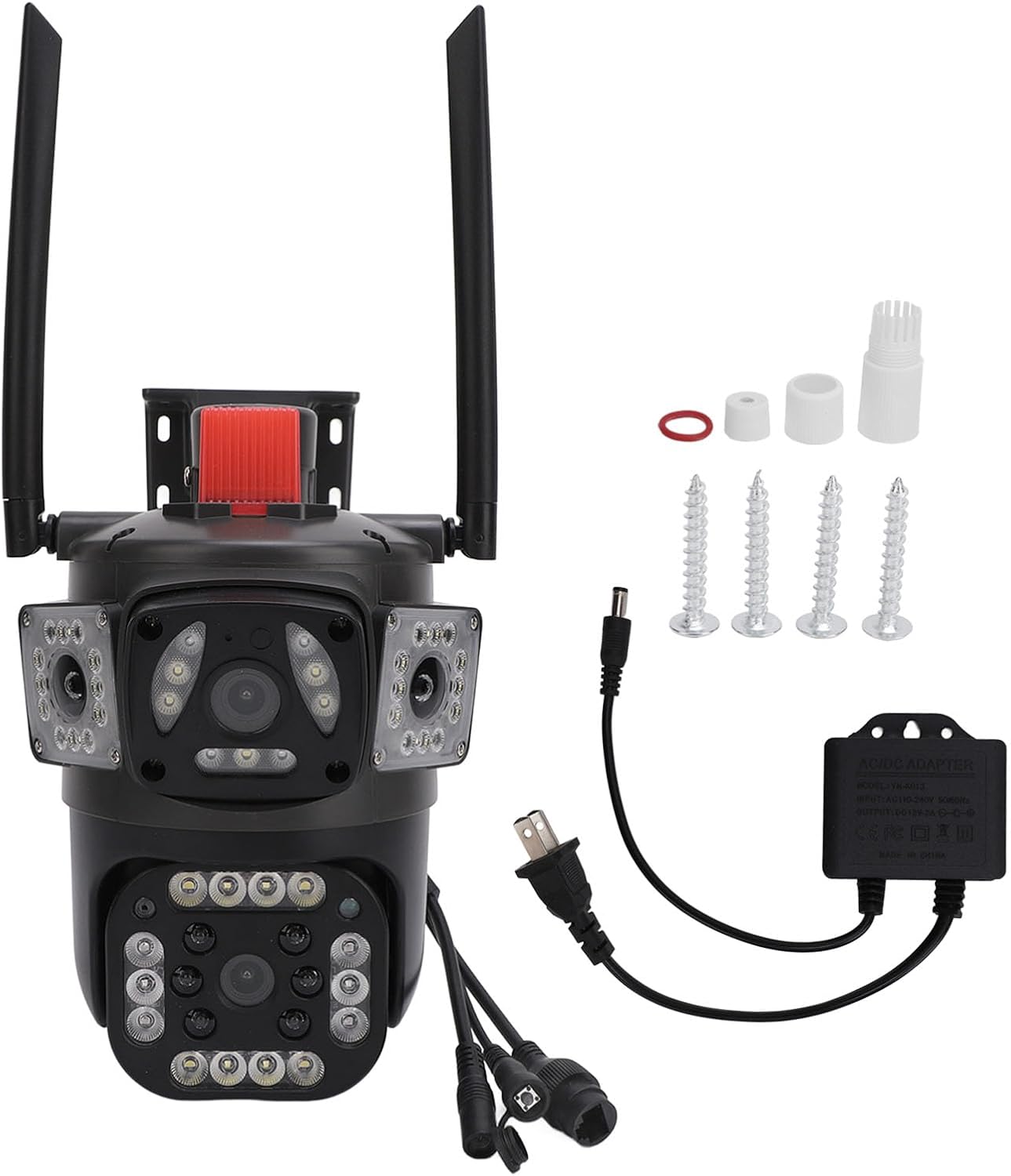 Triple Lens Camera, 8MP 4K Security Camera Outdoor with Color Night ...