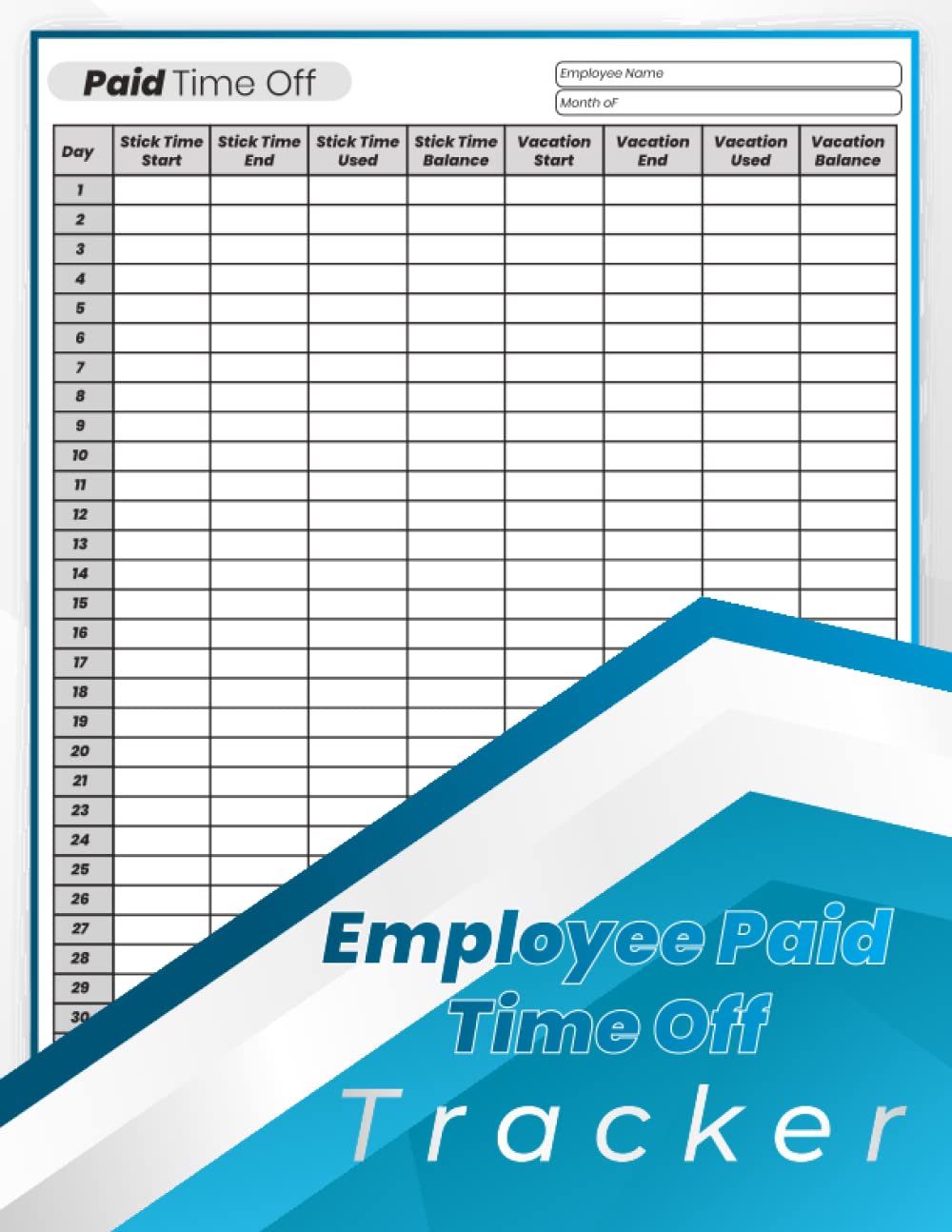 Employee Paid Time Off Tracker: Use This Sheet To Track The Days Off ...