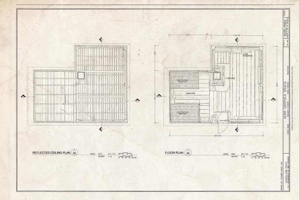 Amazon.com: Historic Pictoric : Blueprint Floor Plan & Reflected ...