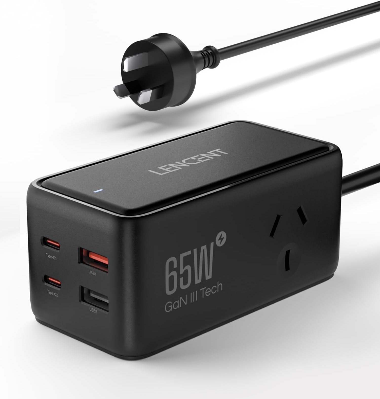 LENCENT USB C Fast Charger, 65W Portable Charging Station Hub Block, 6 ...