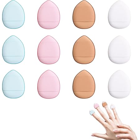 Amazon.com : 48 Pcs Powder Puff Mini Makeup Sponges Finger Size Face ...