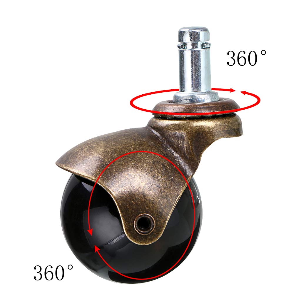 Snapklik.com : 2" Grip Ring Caster, Swivel Vintage Ball Caster, Rolling ...