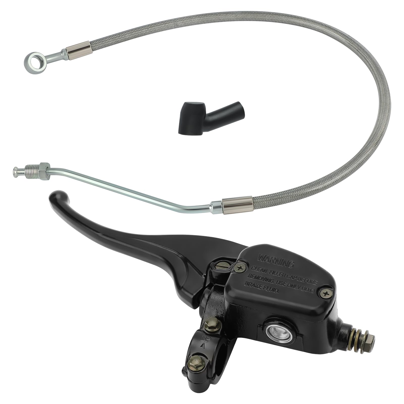 Amazon.com: Front Brake Master Cylinder & Hose Line Compatible with ...