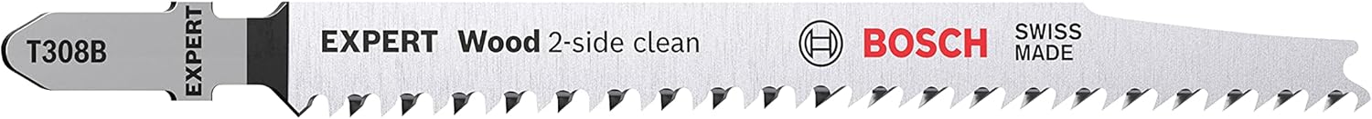 Bosch Professional 3x Expert ‘Wood 2-Side Clean’ T 308 B Jigsaw Blade ...