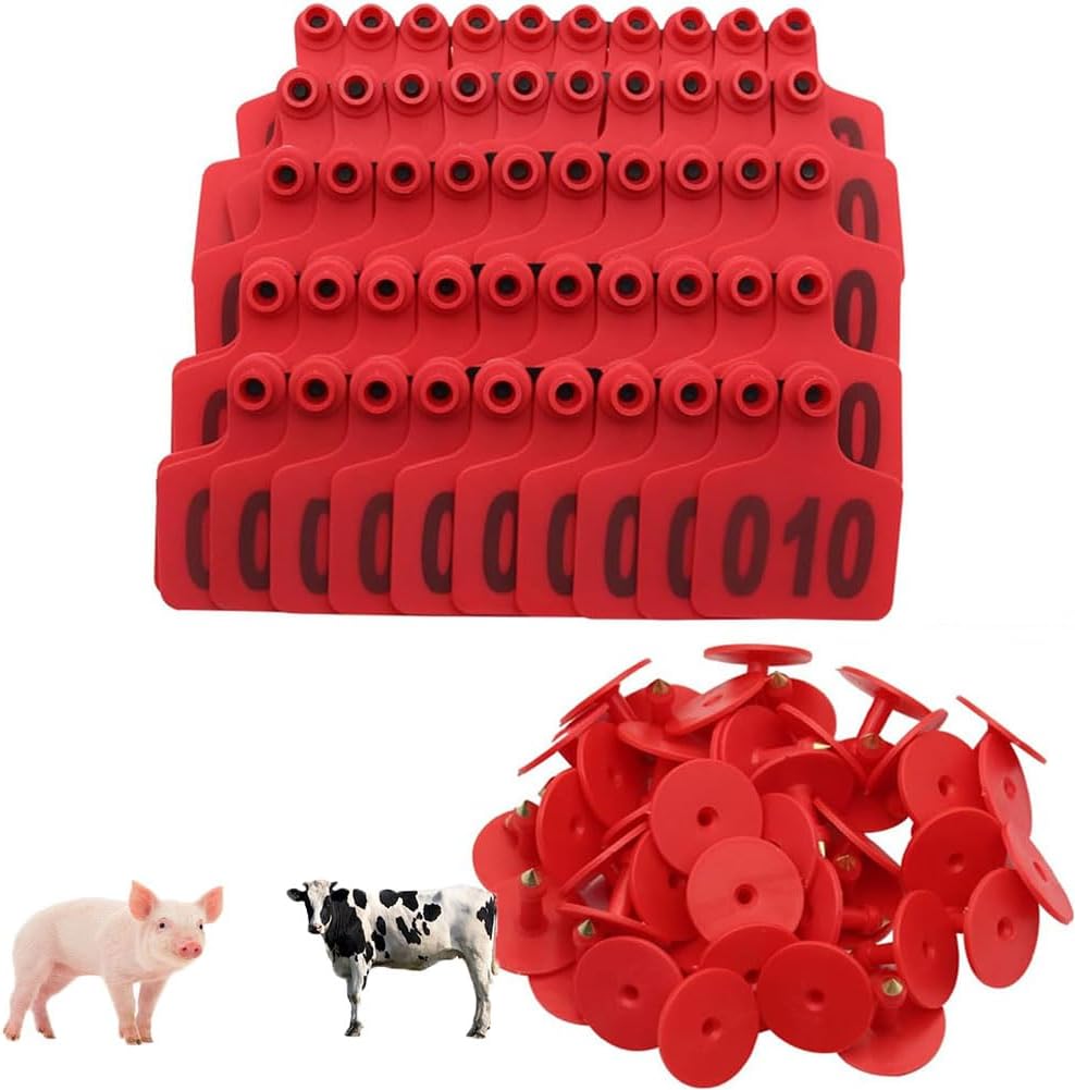 Amazon.com: Large, medium and small plastic livestock ear tags for ...