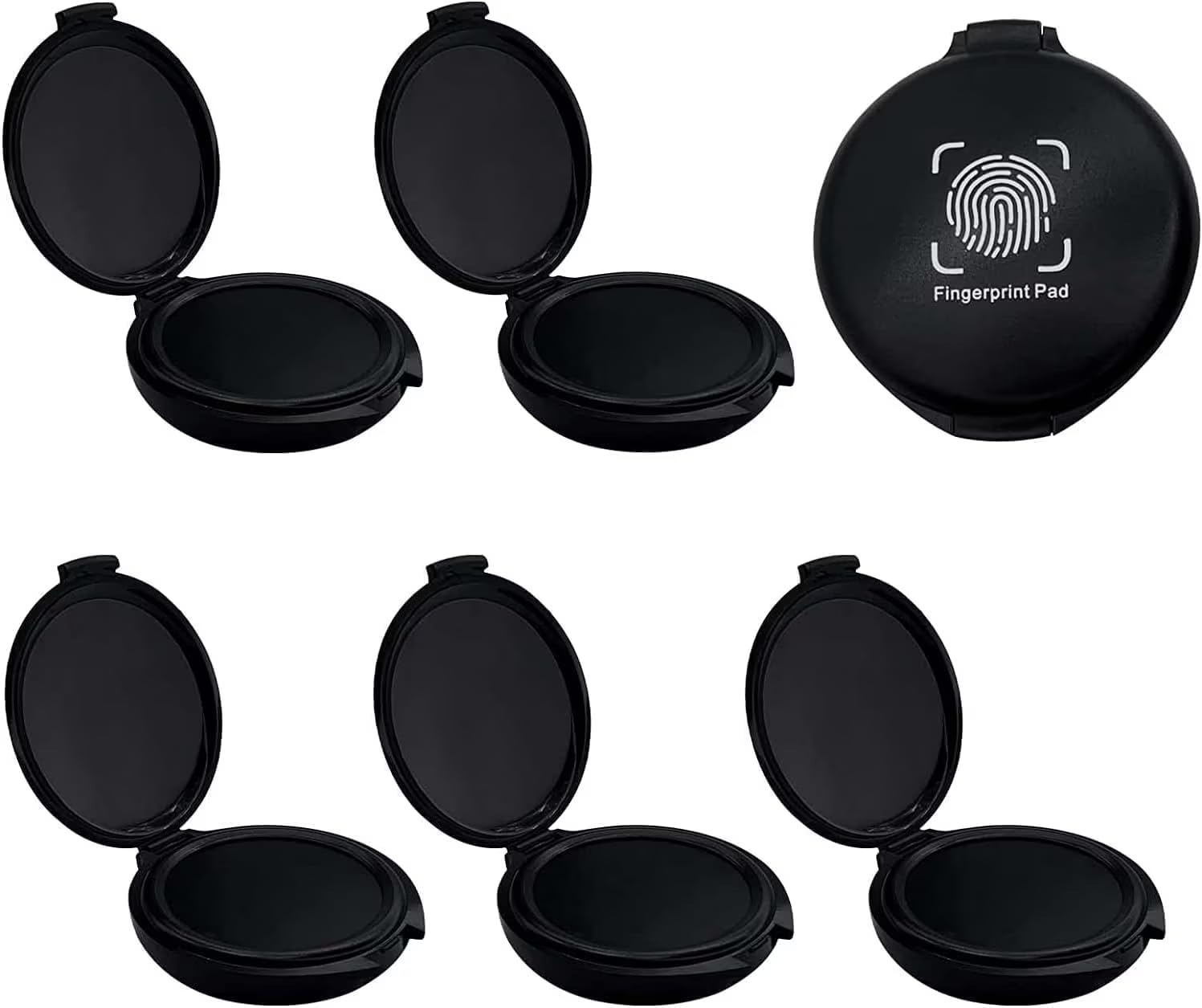 Fingerprint Ink Pad 5 Pack Thumbprint Ink Pad for Notary Supplies Black ...
