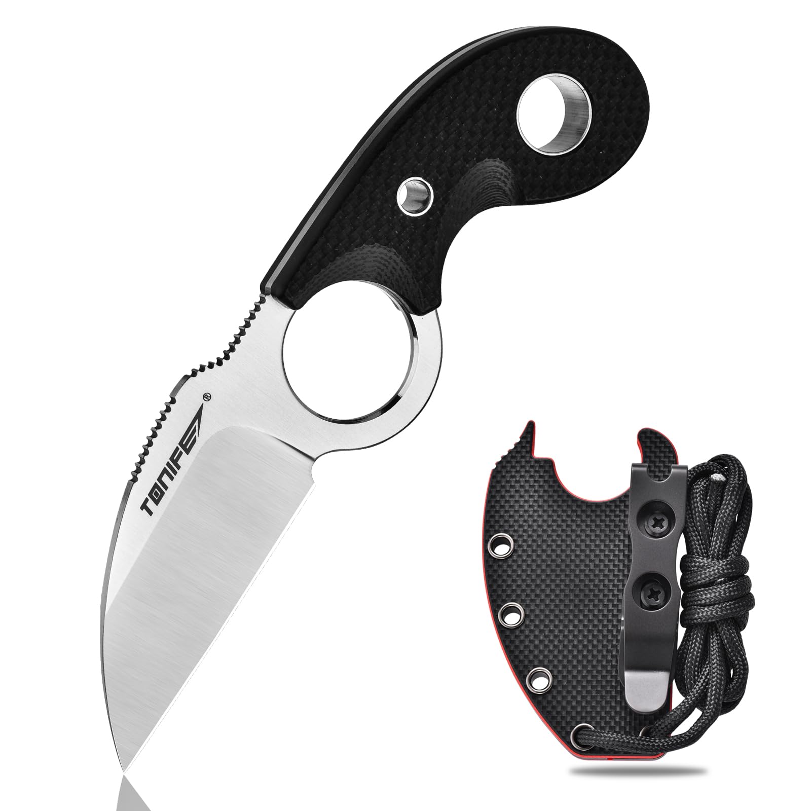 Amazon.com : TONIFE Small Fixed Blade Knife, Full Tang Knife, EDC Fixed ...
