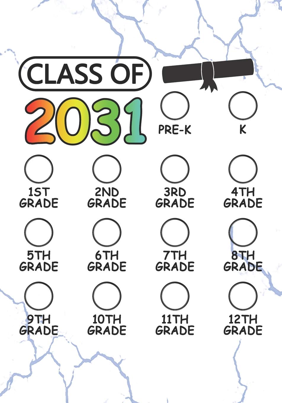 Class of 2031 - Pre K, K, 1st grade, 2nd grade, 3rd grade, 4th grade ...