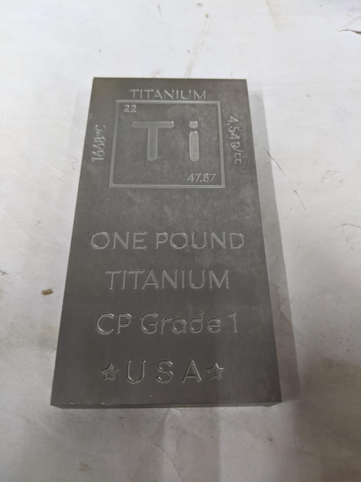Amazon.com: Titanium Bar - 1lb Laser Engraved .999 Pure Bullion Bar Chemistry Element Design ...