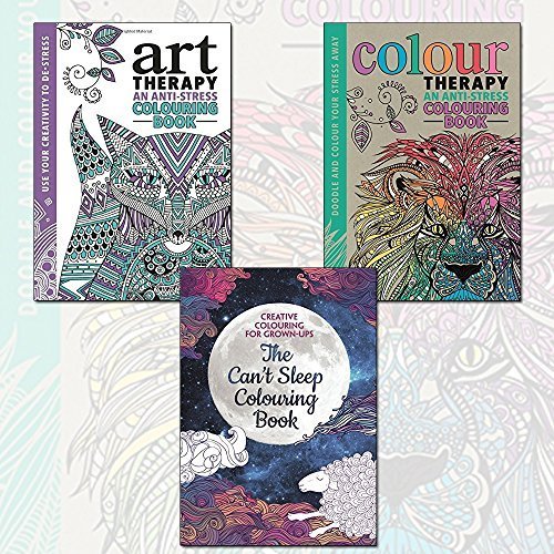 Colour Therapy Anti Stress Adult Colouring Books Art Therapy Collection ...