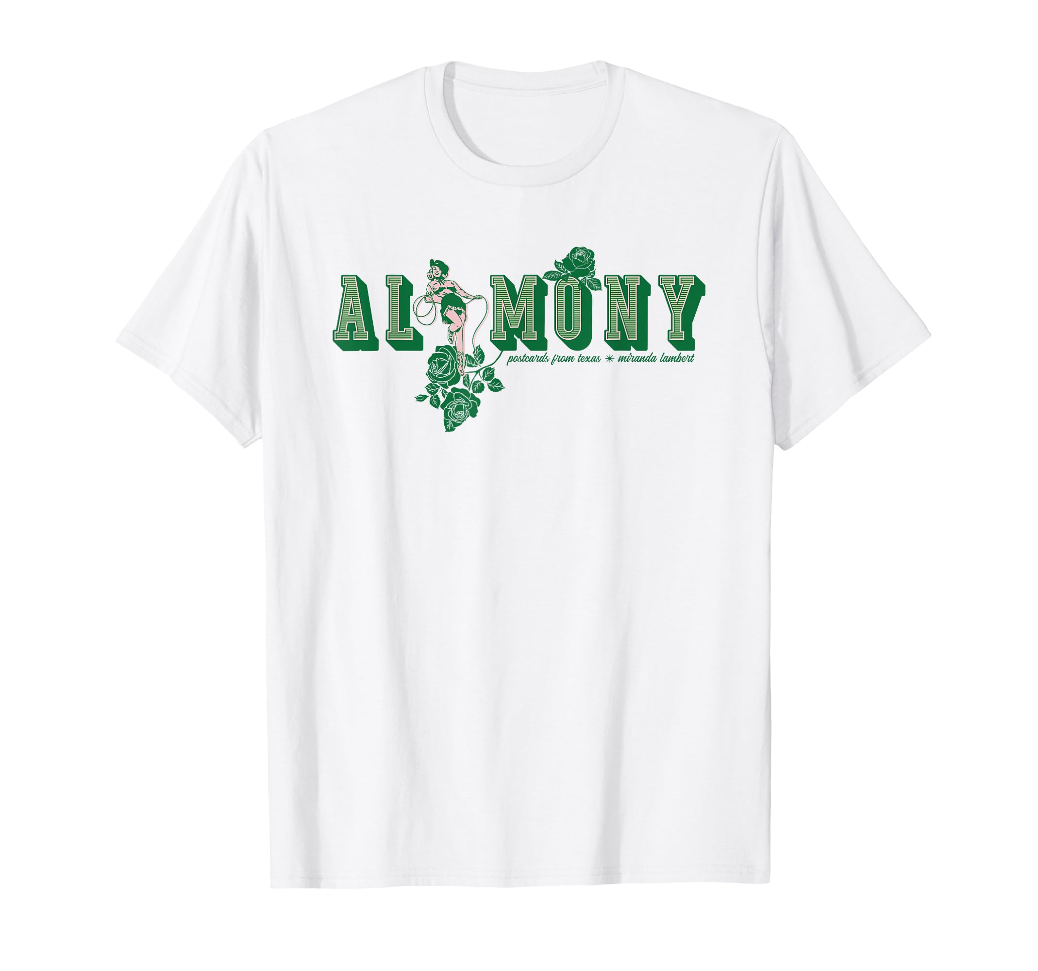 Amazon.com: Miranda Lambert Alimony Postcards From Texas T-Shirt : Clothing, Shoes & Jewelry