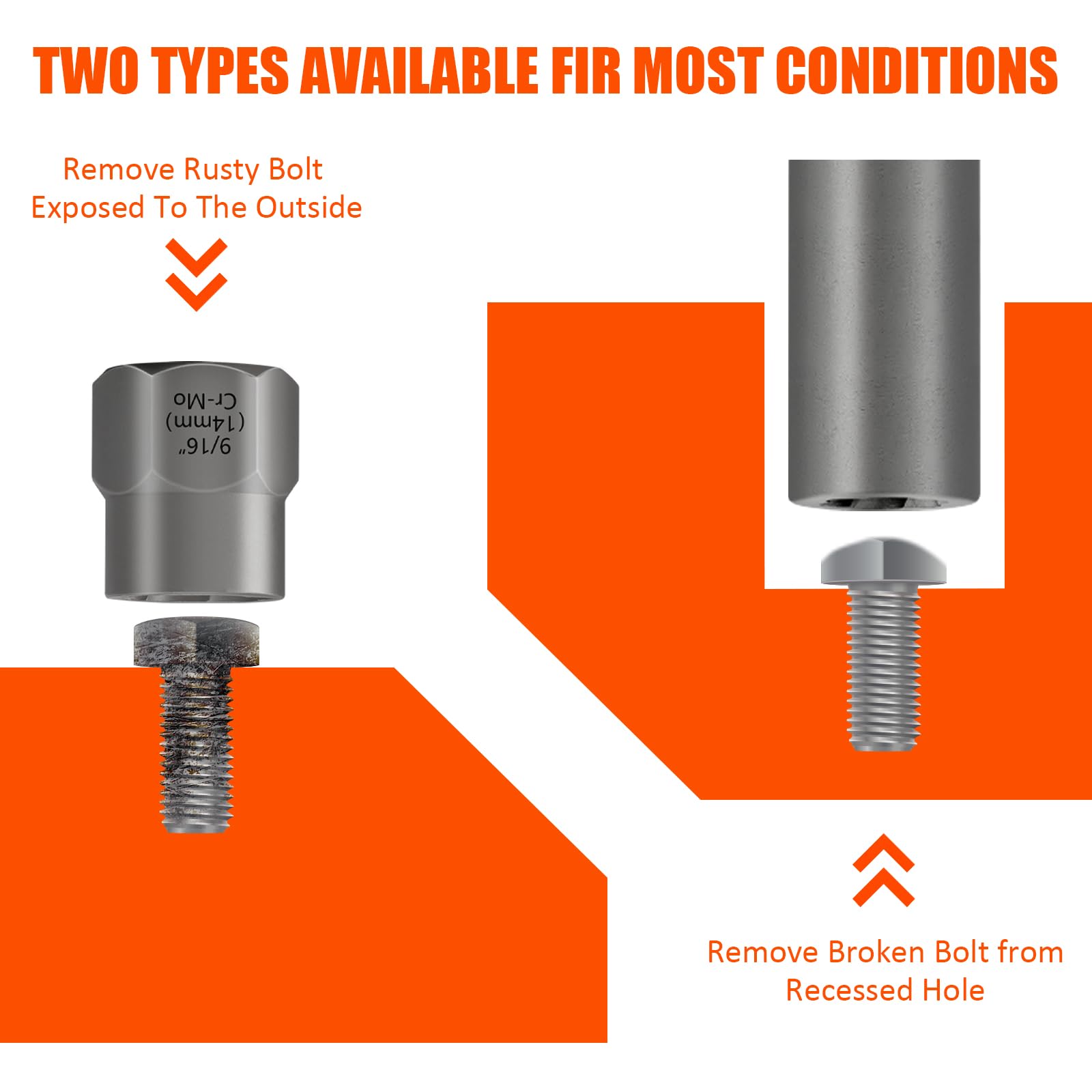 Snapklik.com : Coobeast 12Pcs Bolt Extractor Set, Easy Out Deep Bolt ...