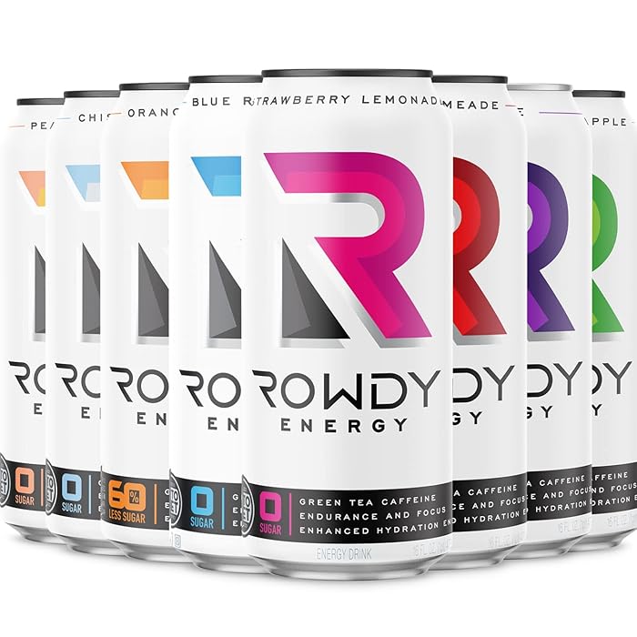 Buy Rowdy Energy Drink, Variety Pack, 8 Flavors, 16 oz Cans - Natural ...