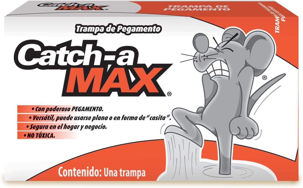 Catch-a MAX Caja con 12 Piezas con Trampas de Pegamento para RATAS en ...