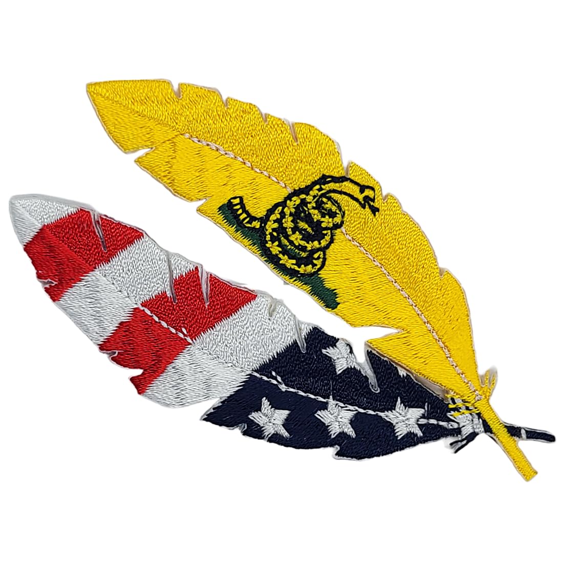 Amazon.com: Feather Dont Tread On Me Gadsden USA Flag Patch - 4 X 2 ...