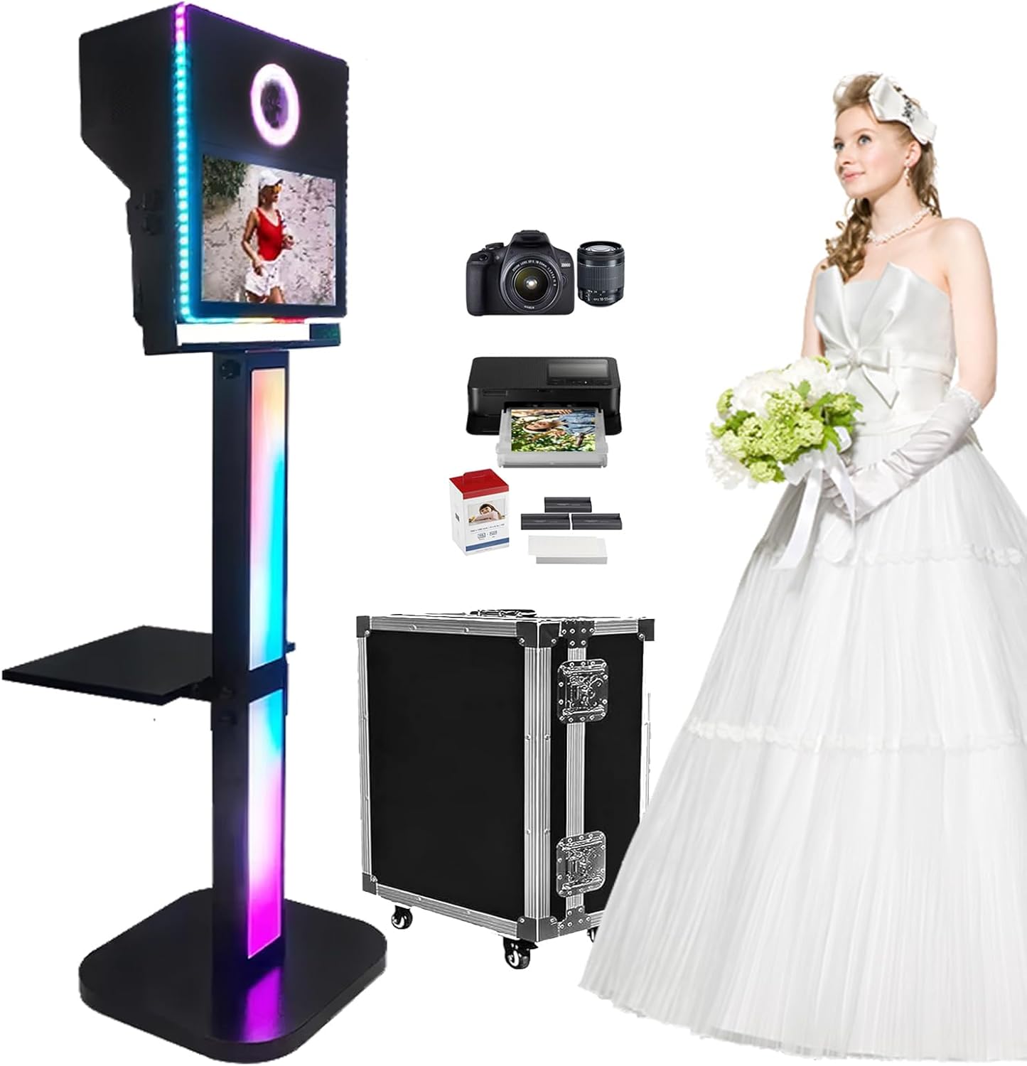 Amazon.com: Mirror Photo Booth with Printer and DSLR Camera 15.6 inch ...