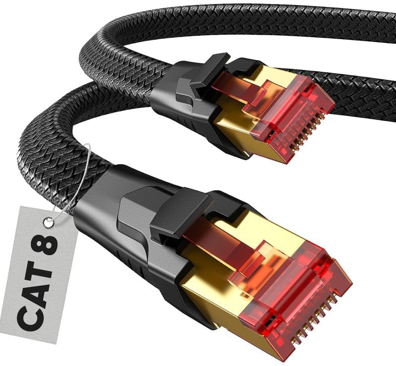 SNOWKIDS Cat 8 LAN kabel 3m, 40Gbps LAN Kabel Hochgeschwindigkeits ...