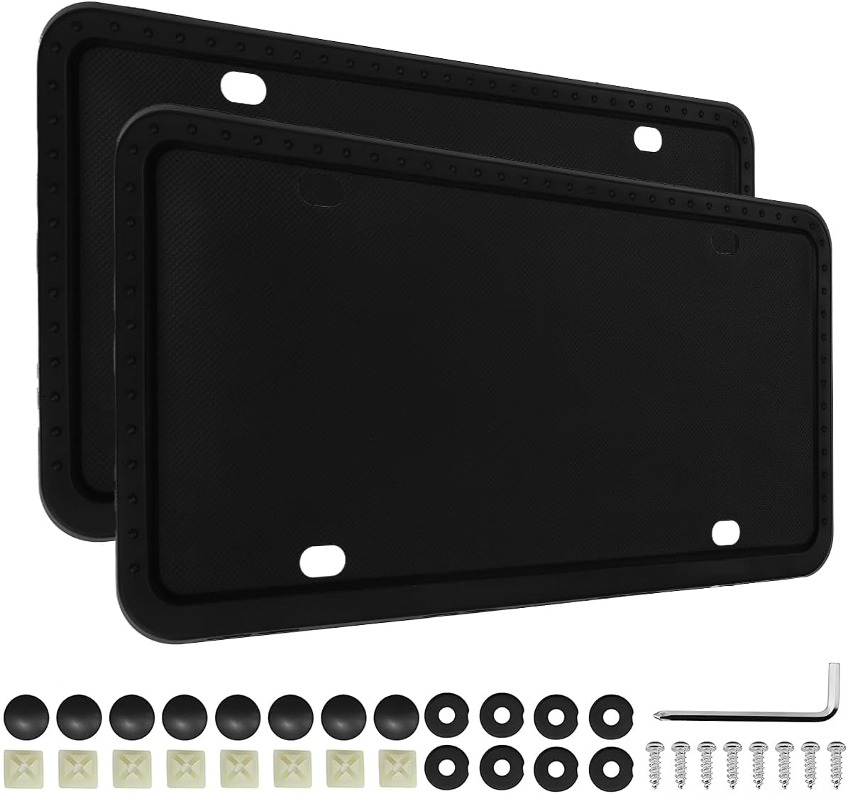 YCQYNHQ Marco de Matrícula, 2 Pcs Porta Placas para Auto, Porta Placas ...