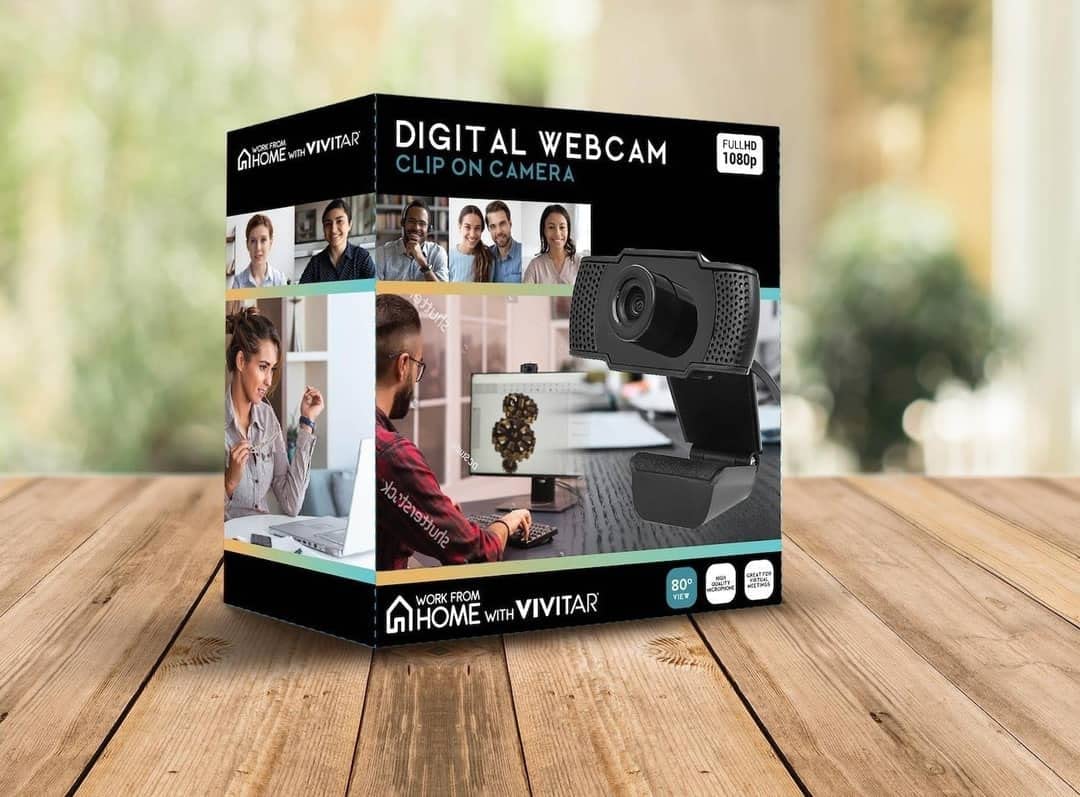Vivitar Digital Clip-On Web Camera Virtual Meeting Optimized VWC107-BLK
