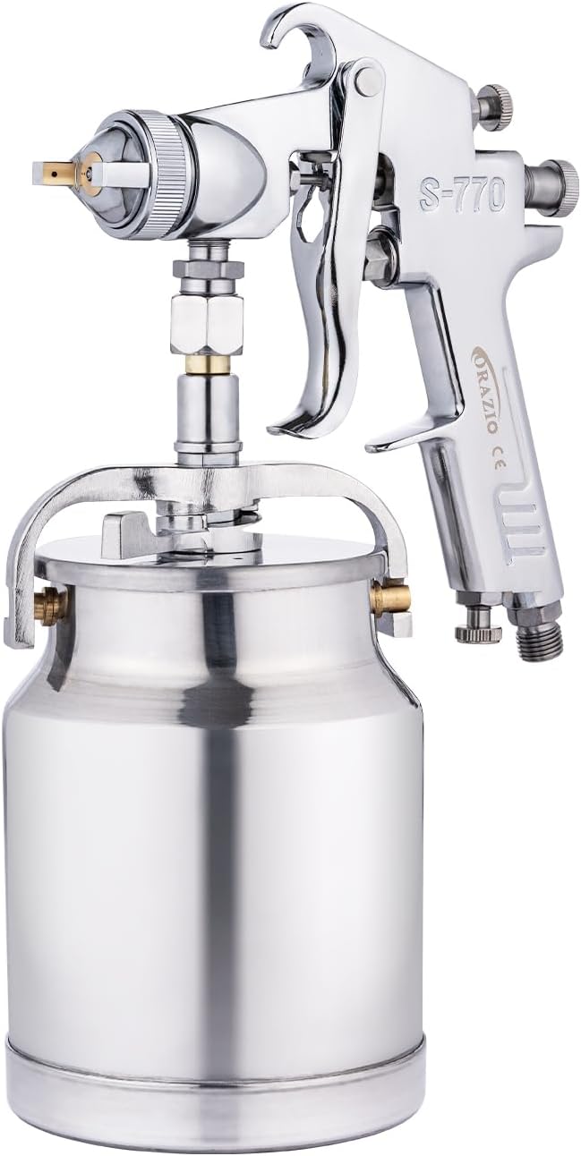 ORAZIO Air Paint Spray Gun, 1000ml Capacity 1.5mm Nozzle Professional ...