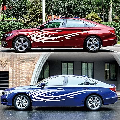 Amazon.com - Flame Graphic Car Body Decals, Self-Adhesive Flame Stripe ...