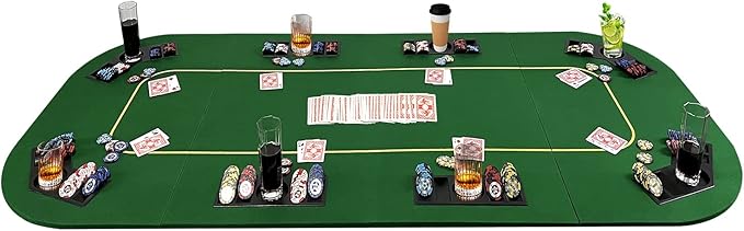 Amazon.com: YUZPKRSI 79 x 36 Inch Foldable Poker Table Top, Rectangular ...