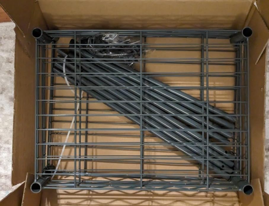 $10/mo - Finance AHEONLAR 5 Tier Grey Storage Racks and Shelving ...