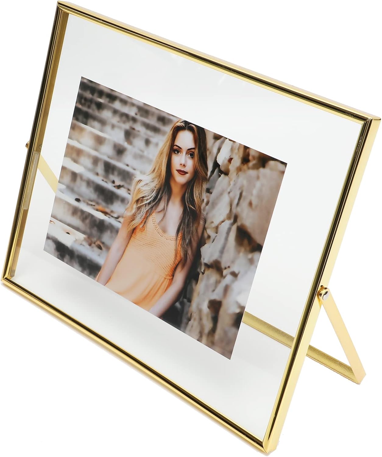 Amazon.com - AhaGo Gold Floating Frame(8"×10", Horizontal), For Picture ...
