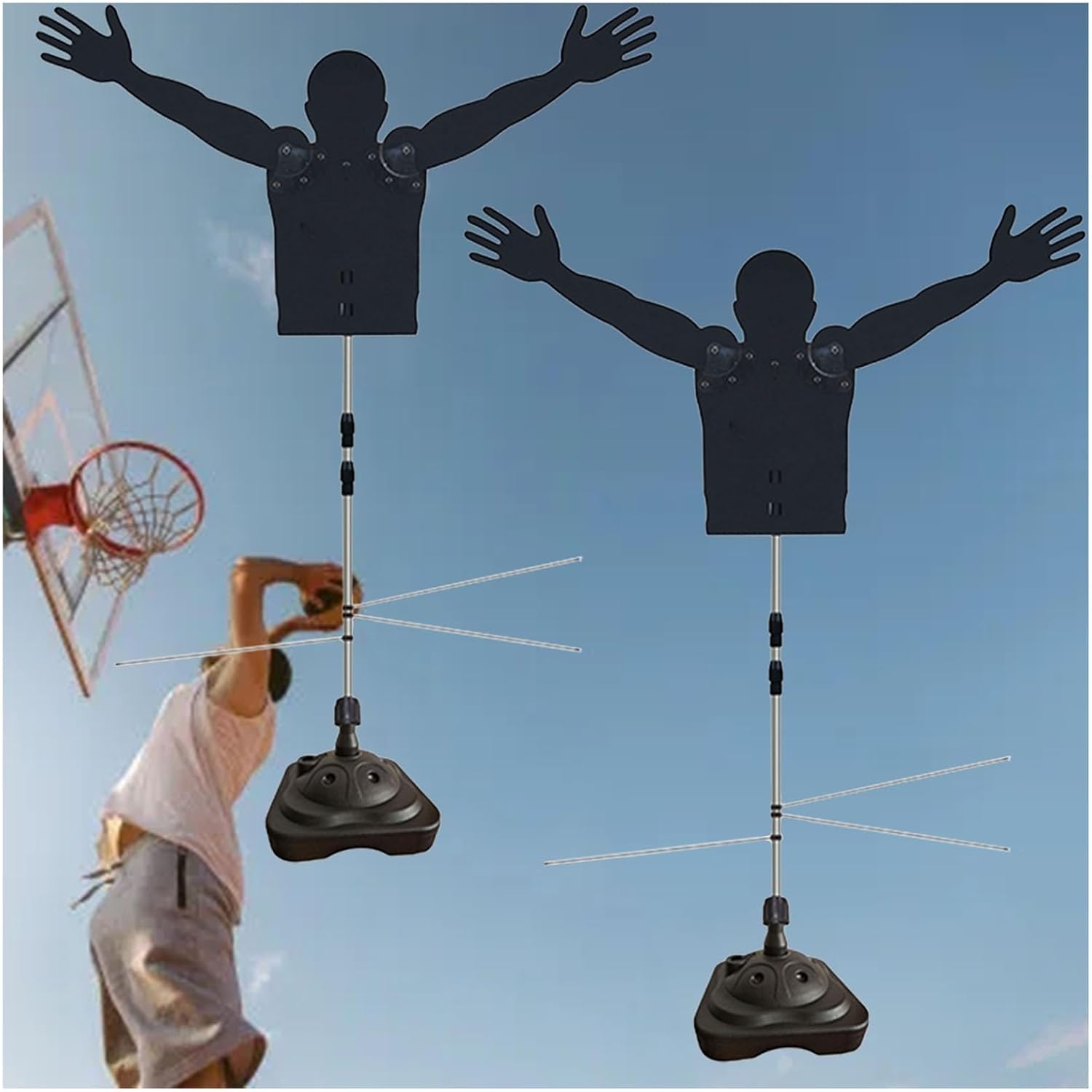 Amazon.com: 2 Pack Basketball Defender Mannequin Trainer, Adjustable ...