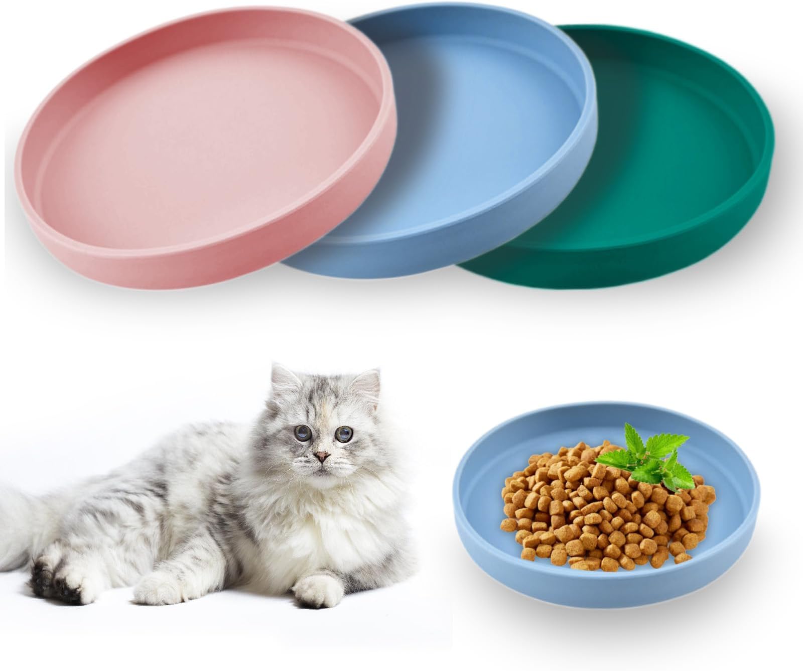 FANTESI Futternapf für Katzen, Katzenschüssel Silikon Futterschale ...