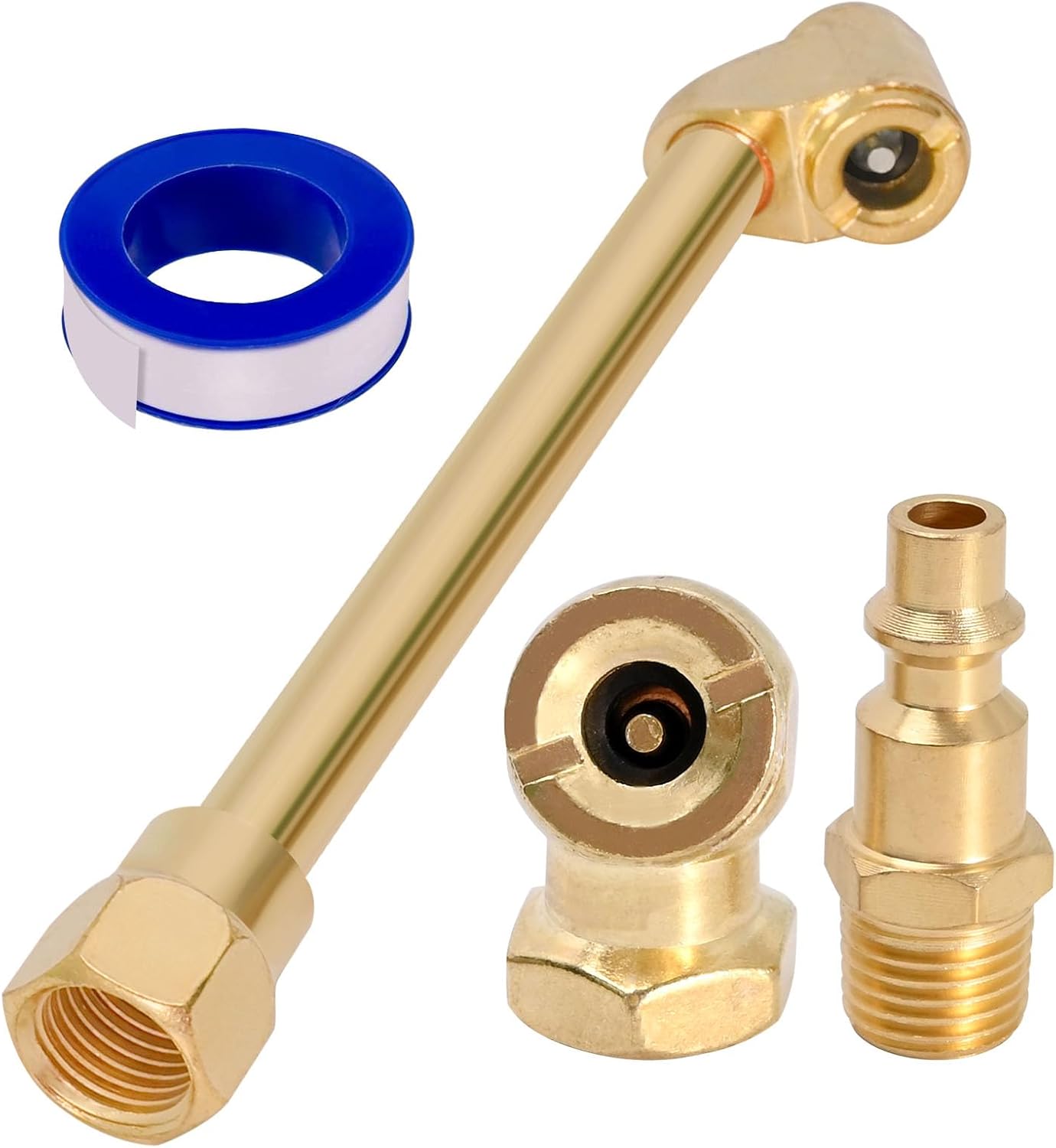 UOIENRT 2 Way Connection Air Chuck Set, 1/4" Female NPT Closed Ball ...