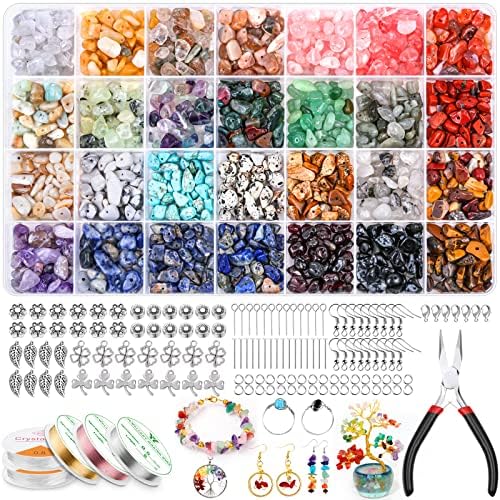 VEVOQIM 1666 Pcs Crystal Jewellery Making Kit 28 Colors Crystal Beads ...