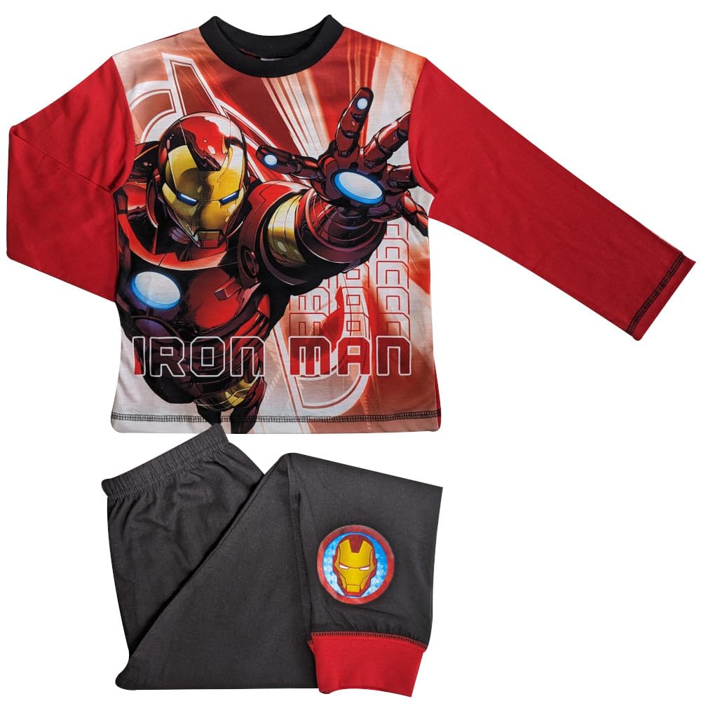 Marvel Boys Iron Man Pyjamas - Long Sleeved - 4 to 10 Years - 4-5 Years ...