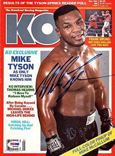 Mike Tyson Authentic Autographed Signed KO Boxing Magazine Cover ...
