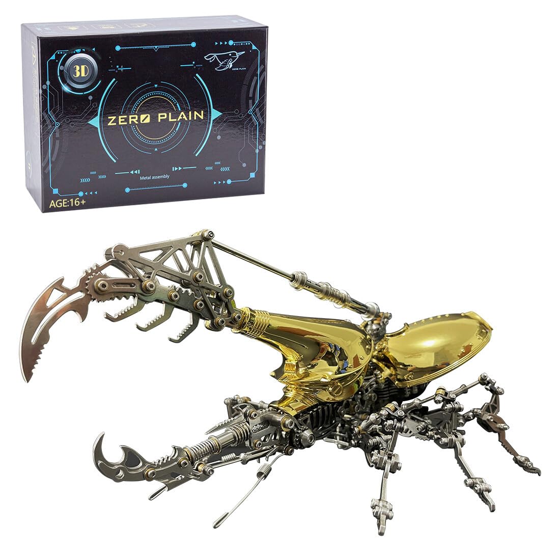 LANDING 3D Metal Puzzle, Steampunk Mechanical Metal Model Kit, Dynastes ...