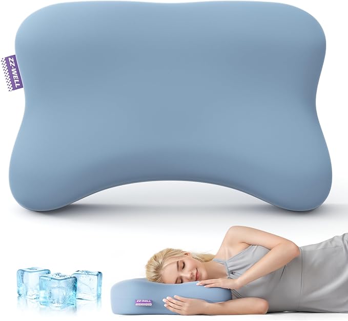 Amazon.com: ZZ-WELL Cooling Side Sleeper Pillow - Patented Cervical ...