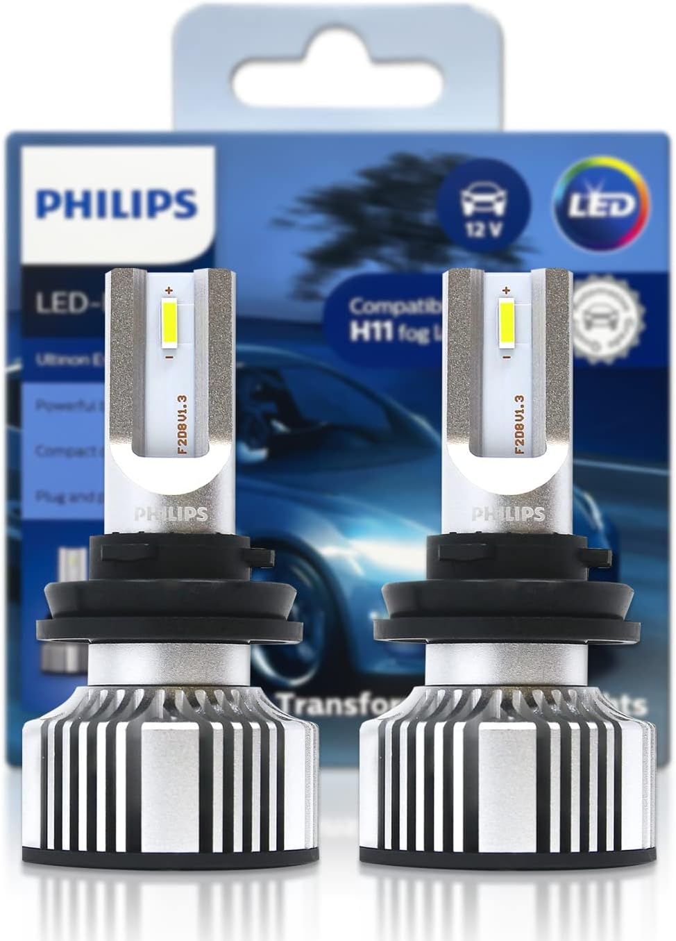 Amazon.com: Philips Automotive Lighting H11 Ultinon Essential LED Fog ...