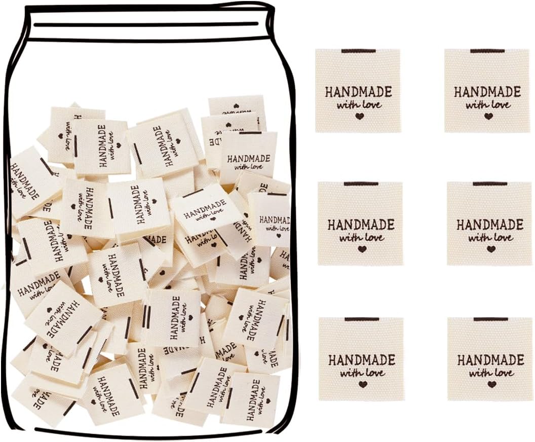 Amazon.com: TOGETRUE 100pcs Sewing Labels for Handmade Items, Durable ...