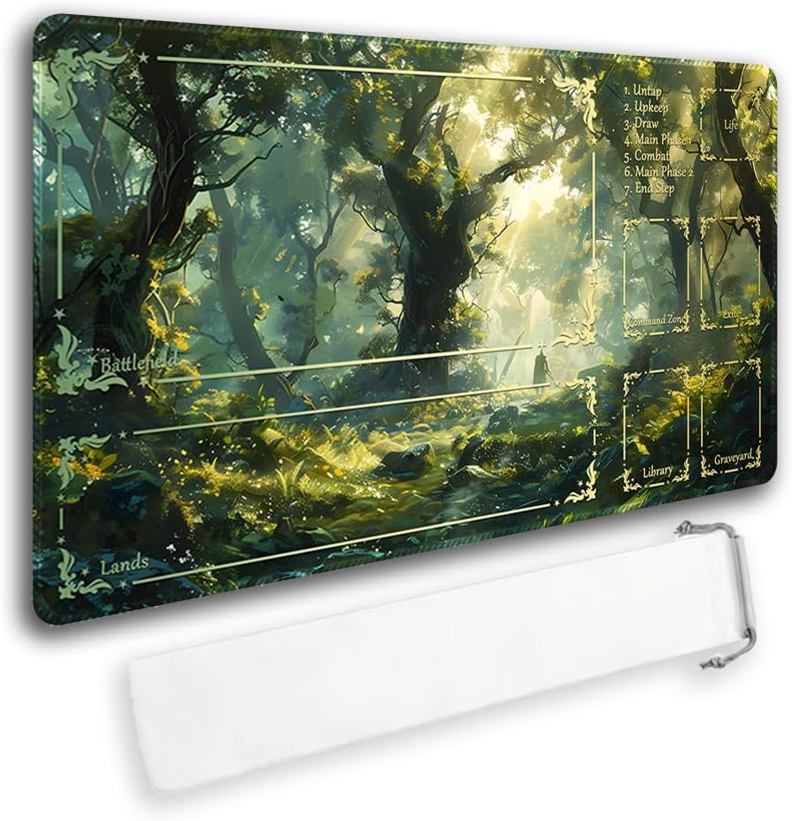 Amazon.com: Durable MTG Playmat TCG Playmat with Zone and Locking Edges ...
