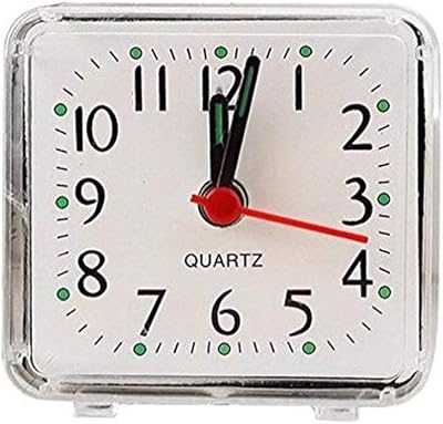 Amazon.com: YOZUMD Alarm Clock Small Transparent Square Quartz Beep ...